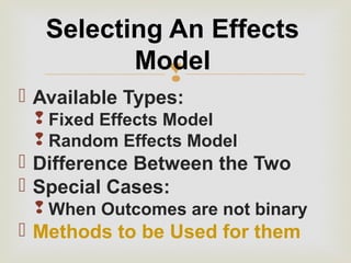How to conduct meta analysis | PPT