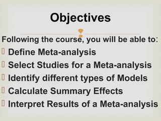 How to conduct meta analysis | PPT