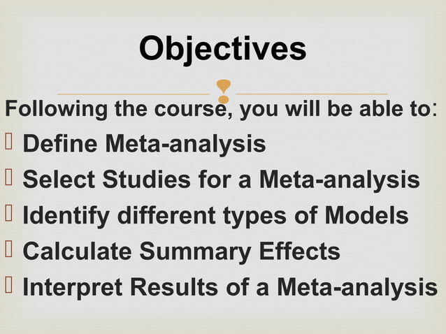 How to conduct meta analysis | PPT
