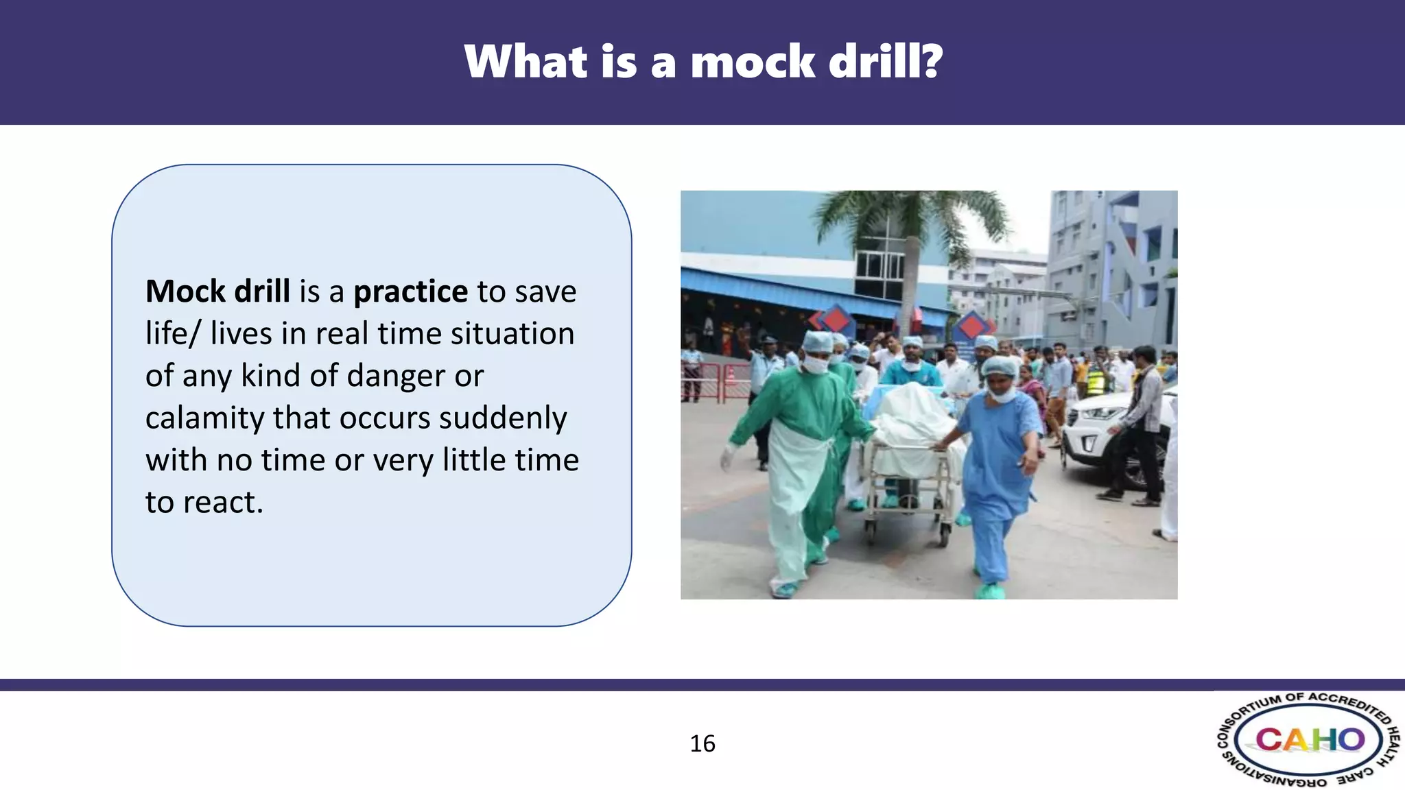 Mock Drills in Hospitals- How to conduct mock drills? | PPTX