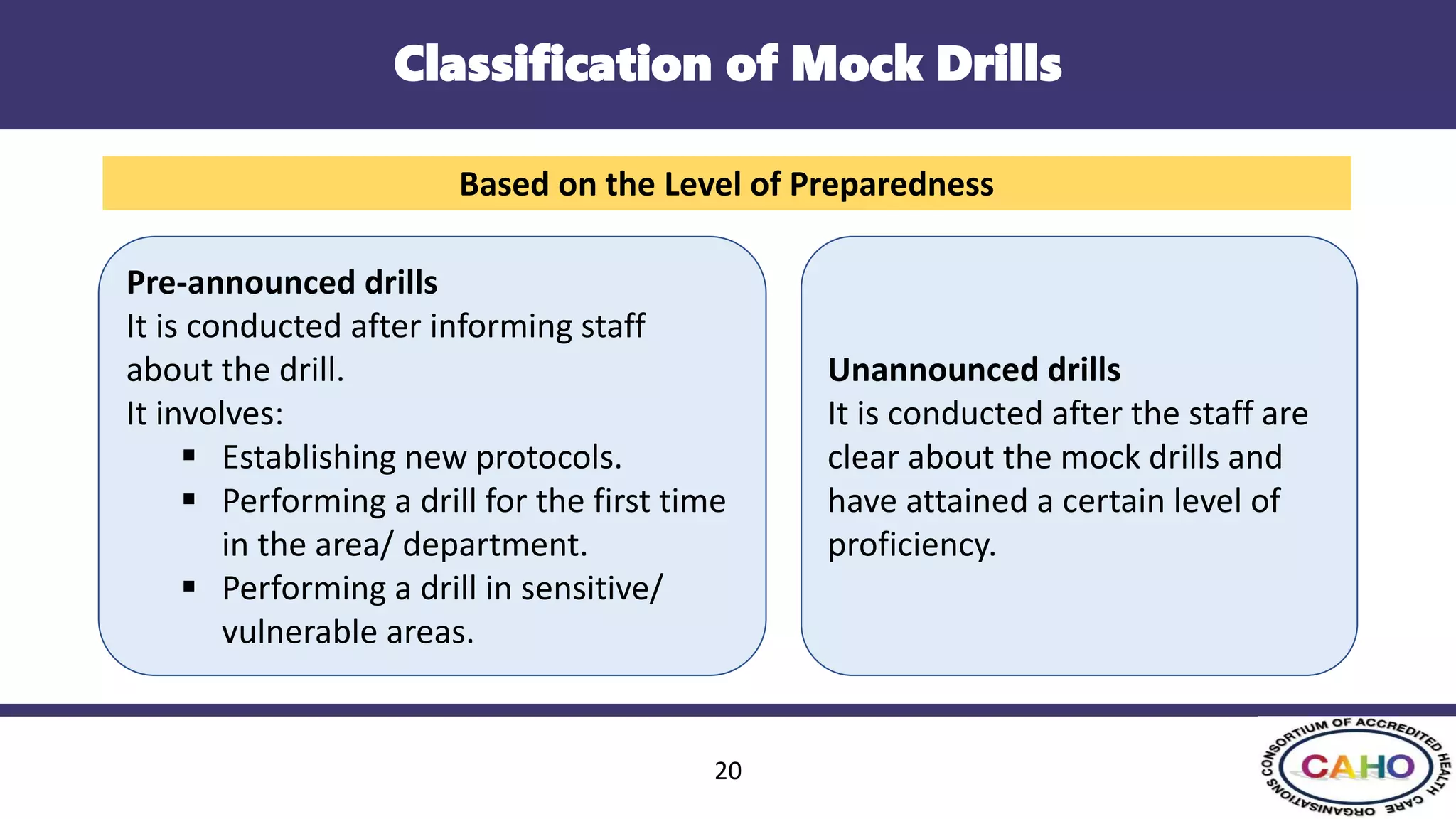 Mock Drills in Hospitals- How to conduct mock drills? | PPTX