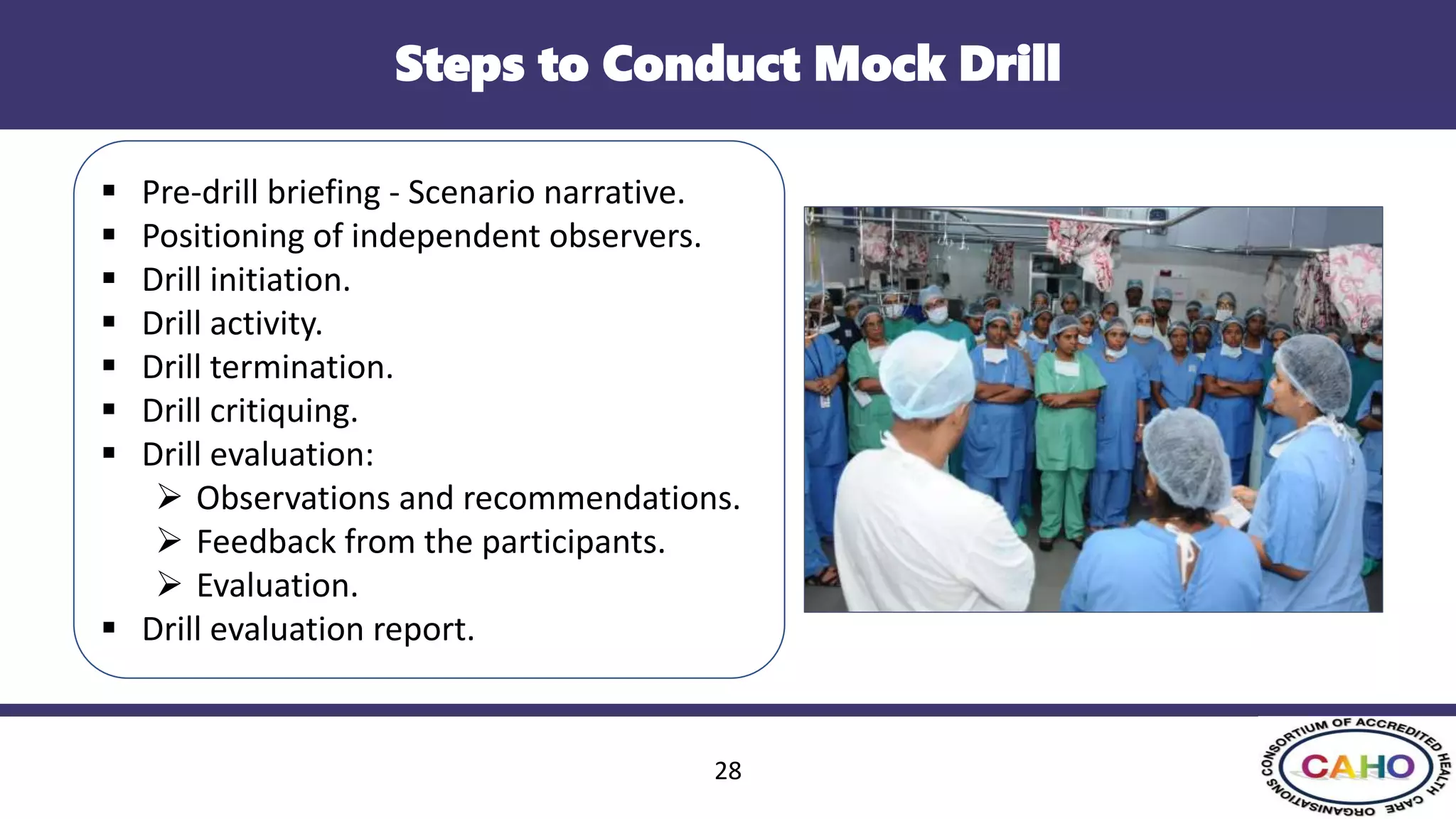 Mock Drills in Hospitals- How to conduct mock drills? | PPTX