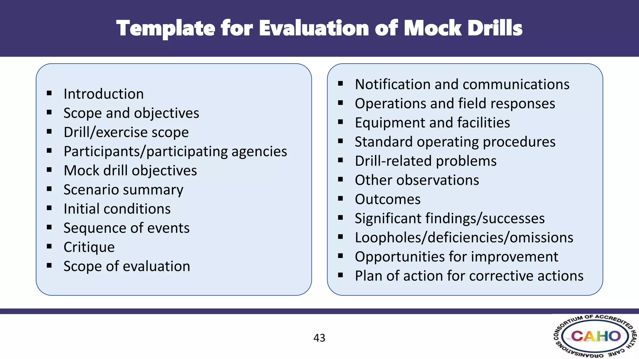 Mock Drills in Hospitals- How to conduct mock drills? | PPTX