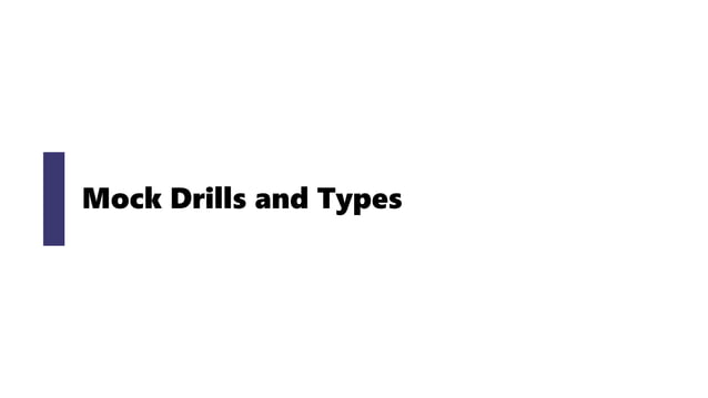 Mock Drills in Hospitals- How to conduct mock drills? | PPTX | First ...