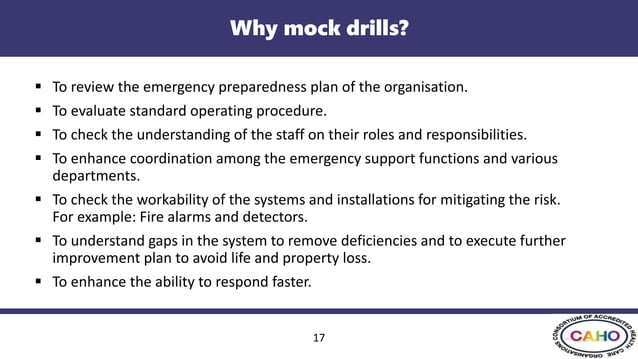 Mock Drills in Hospitals- How to conduct mock drills? | PPTX | First ...