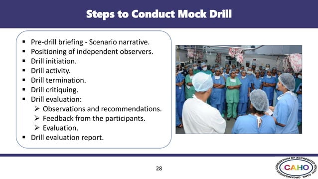 Mock Drills in Hospitals- How to conduct mock drills? | PPTX | First ...