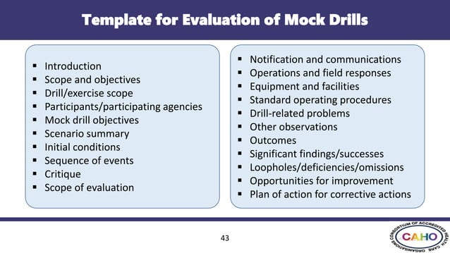 Mock Drills in Hospitals- How to conduct mock drills? | PPTX | First ...