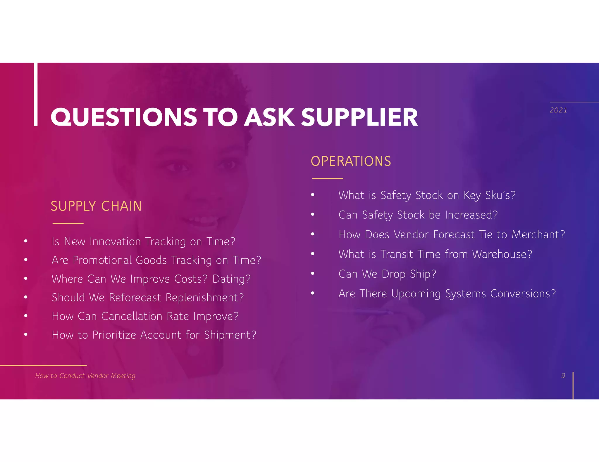 How to Conduct Supplier Meeting | PDF