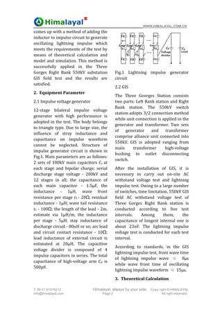 How to conduct the lightning impulse withstand test on 550kv GIS? | PDF