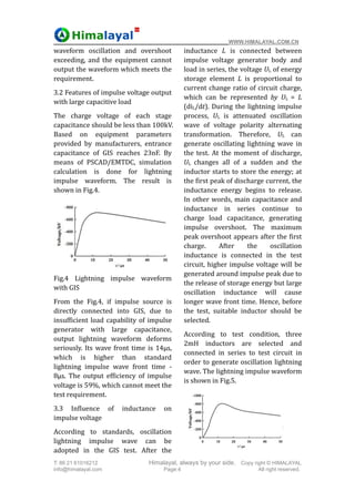 How to conduct the lightning impulse withstand test on 550kv GIS? | PDF