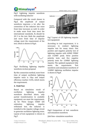 How to conduct the lightning impulse withstand test on 550kv GIS? | PDF ...