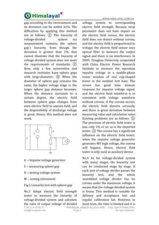 How to conduct the test on the linearity of impulse voltage divider ...