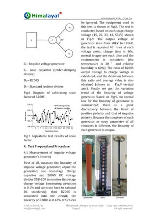 How to conduct the test on the linearity of impulse voltage divider ...