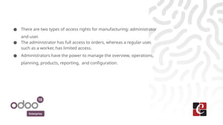 How to Configure Access Rights of Manufacturing Orders in Odoo 18 ...