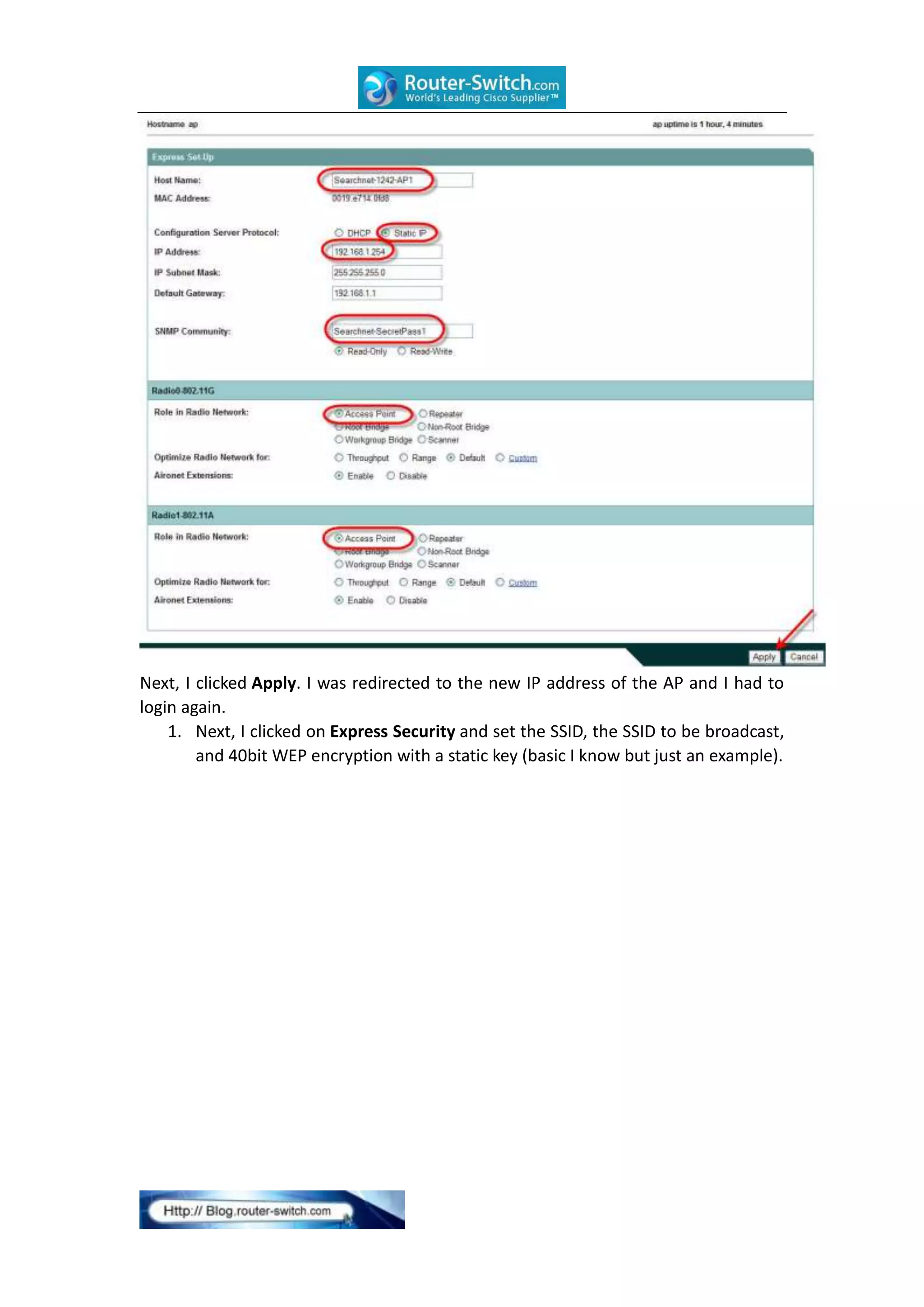How to configure a cisco wireless access point (ap) from scratch | DOCX