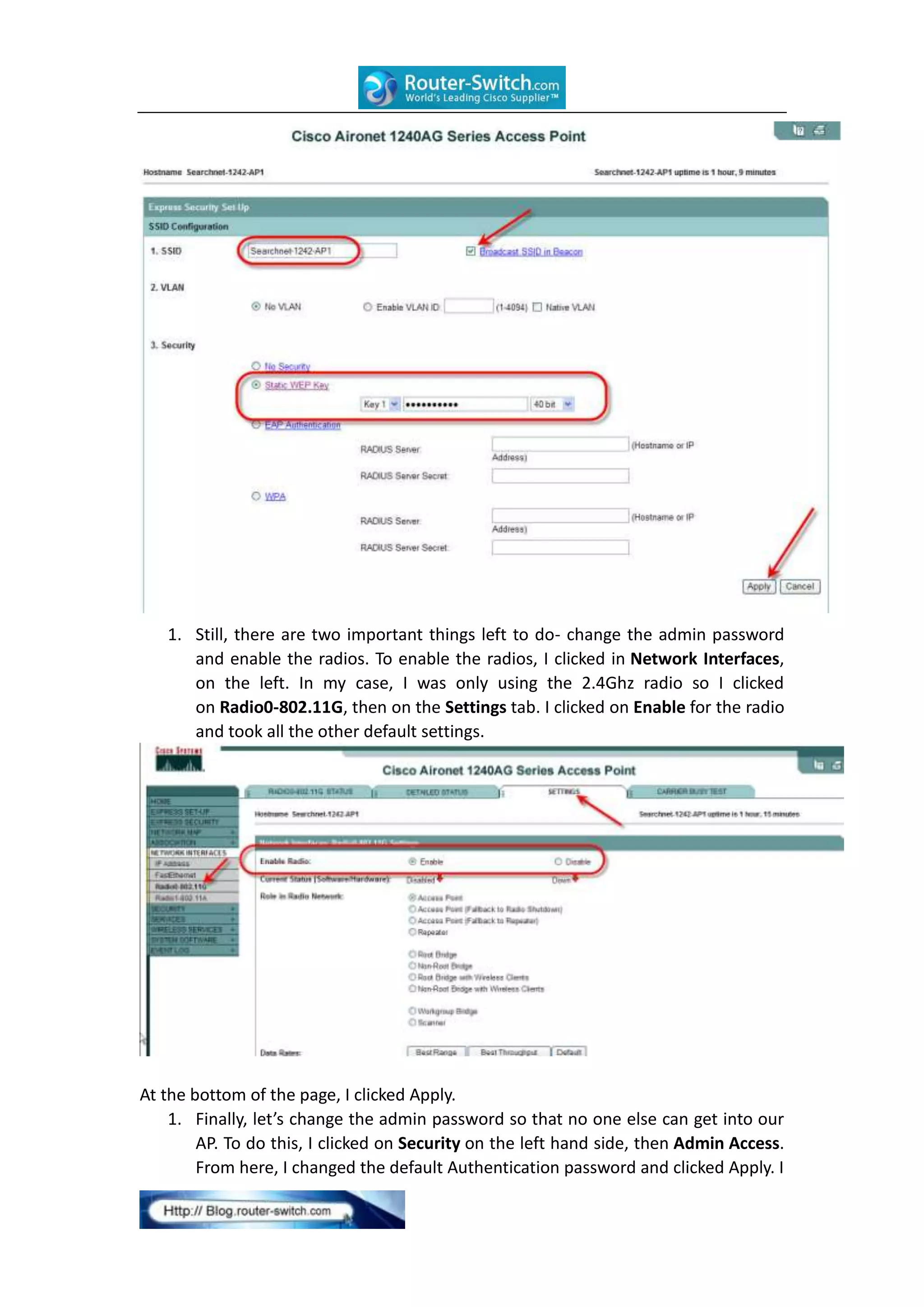 How to configure a cisco wireless access point (ap) from scratch | DOCX