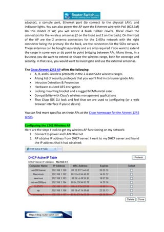 How to configure a cisco wireless access point (ap) from scratch | DOCX