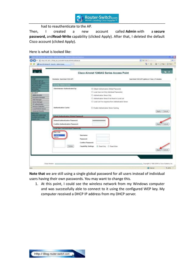 How to configure a cisco wireless access point (ap) from scratch | DOCX