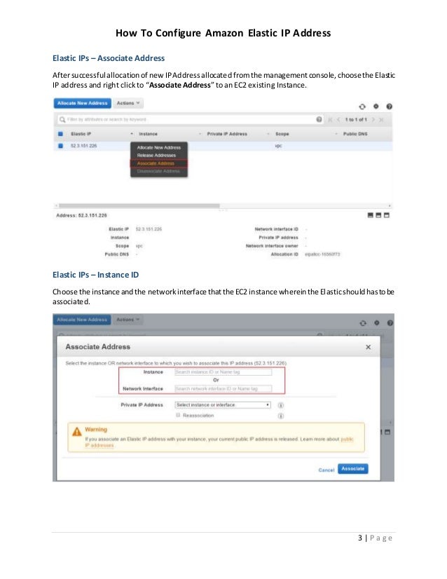 How to Configure Amazon AWS EC2 Elastic IP Address How to Configure Amazon AWS EC2 Elastic IP Address