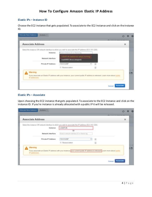 How to Configure Amazon AWS EC2 Elastic IP Address How to Configure Amazon AWS EC2 Elastic IP Address