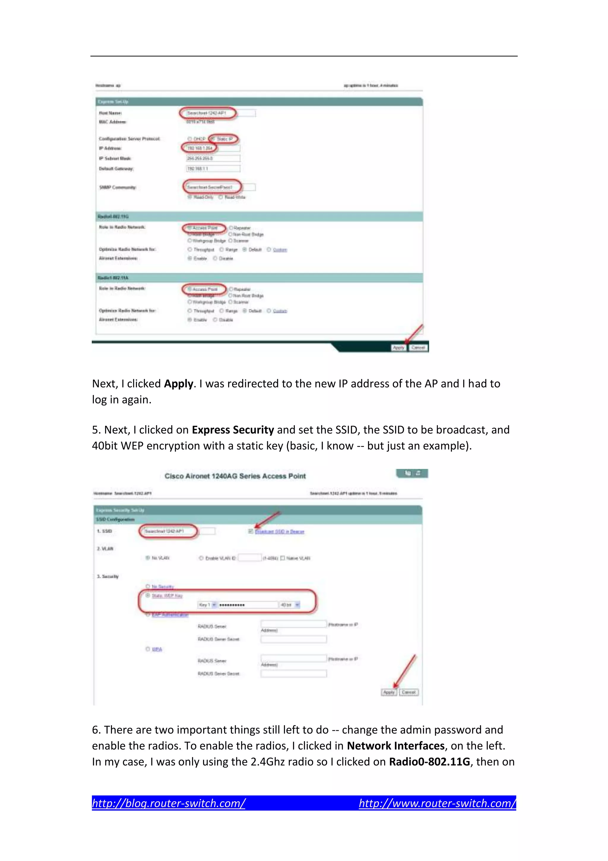 How to configure cisco 1242 wireless ap | DOCX