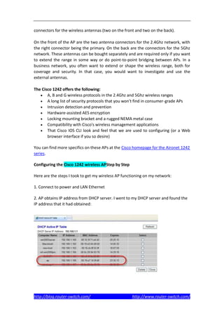 How to configure cisco 1242 wireless ap | DOCX