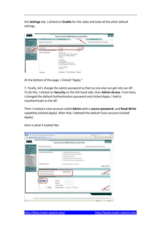 How to configure cisco 1242 wireless ap | DOCX