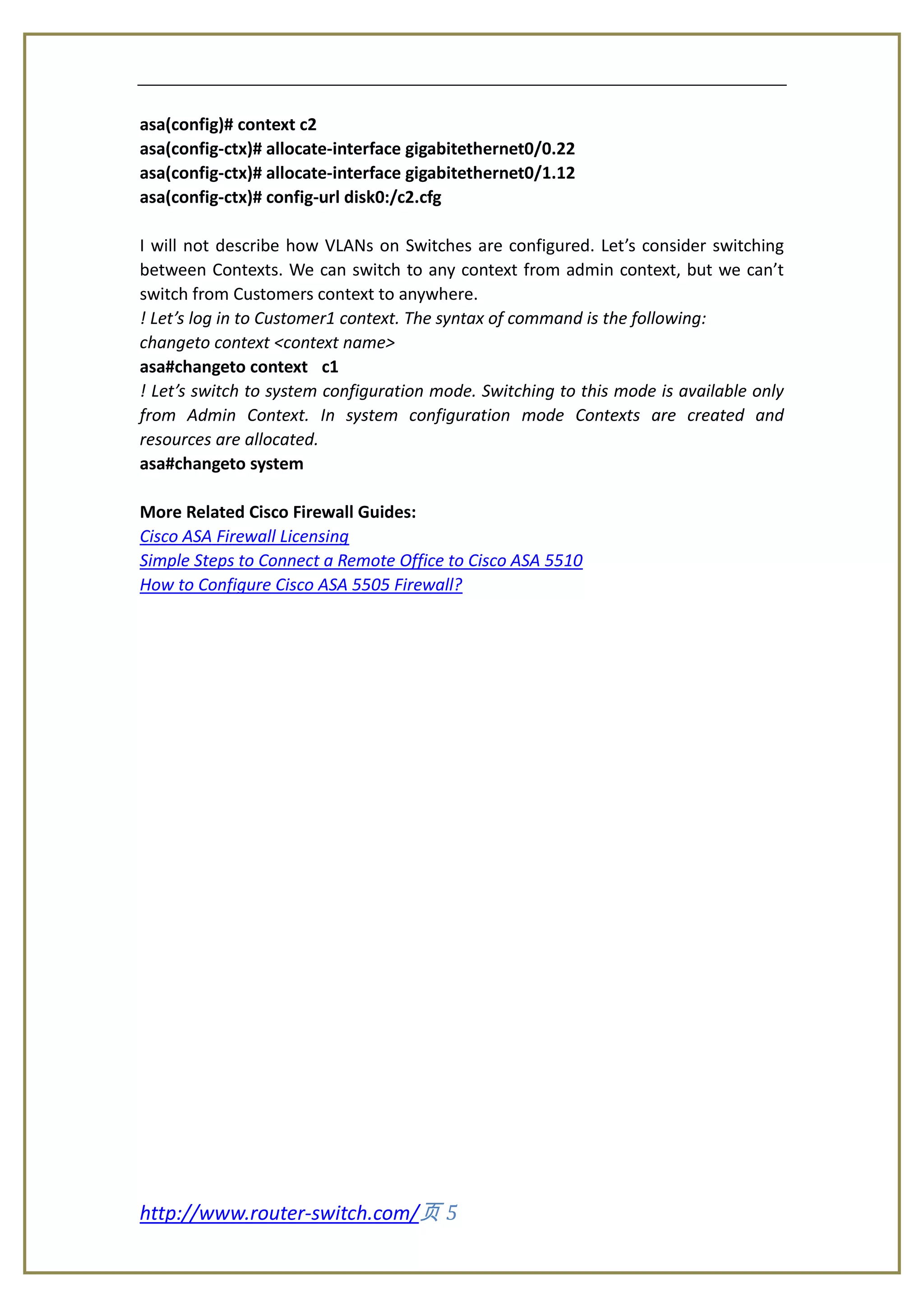 How to configure cisco asa virtual firewall | DOCX