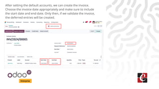 How to Configure Deferred Revenue in Odoo 17 Accounting App | PPTX