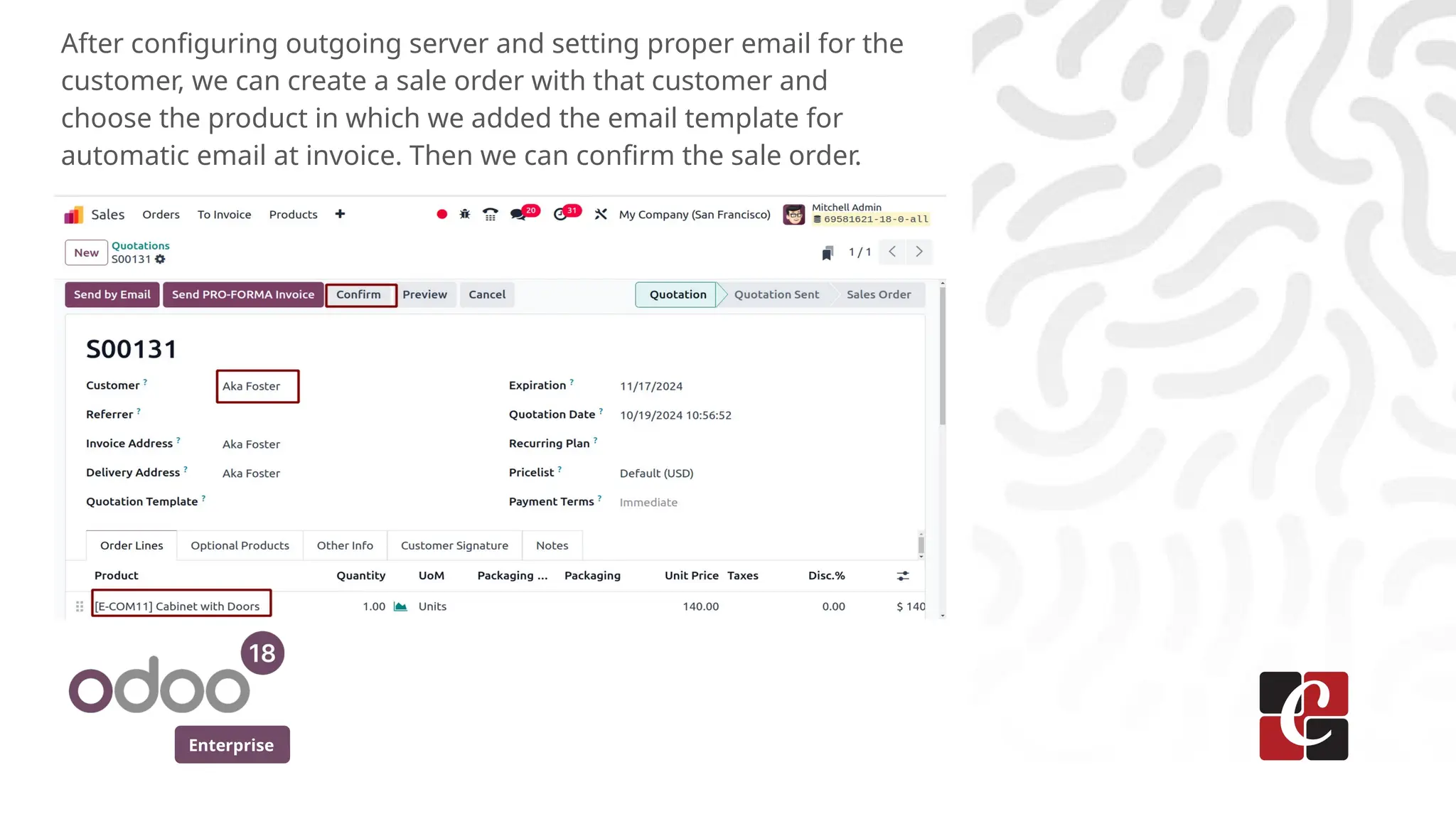 How to Configure Deliver Content by Email in Odoo 18 Sales | PPTX