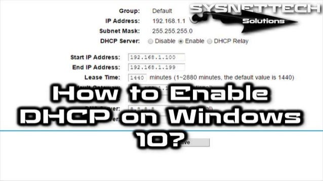 How to Configure DHCP on Windows 10 / 8 / 7 | DHCP Configuration