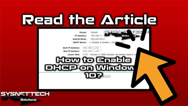 How to Configure DHCP on Windows 10 / 8 / 7 | DHCP Configuration