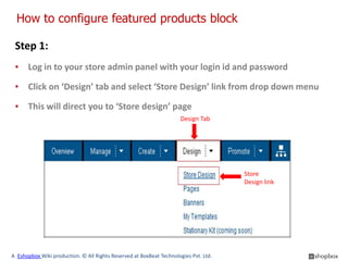 How to configure featured products block | PPTX | Web Development ...