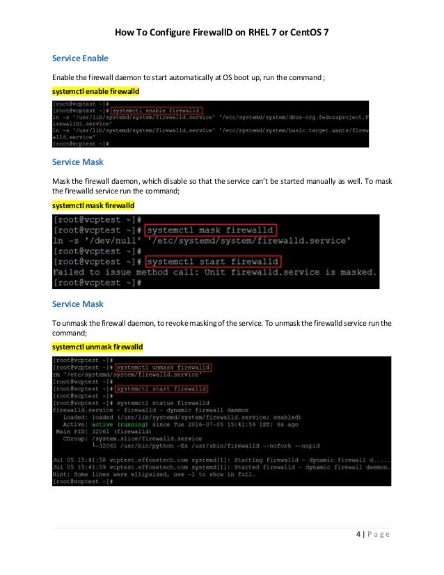 How To Configure Firewalld On Rhel 7 Or Centos 7