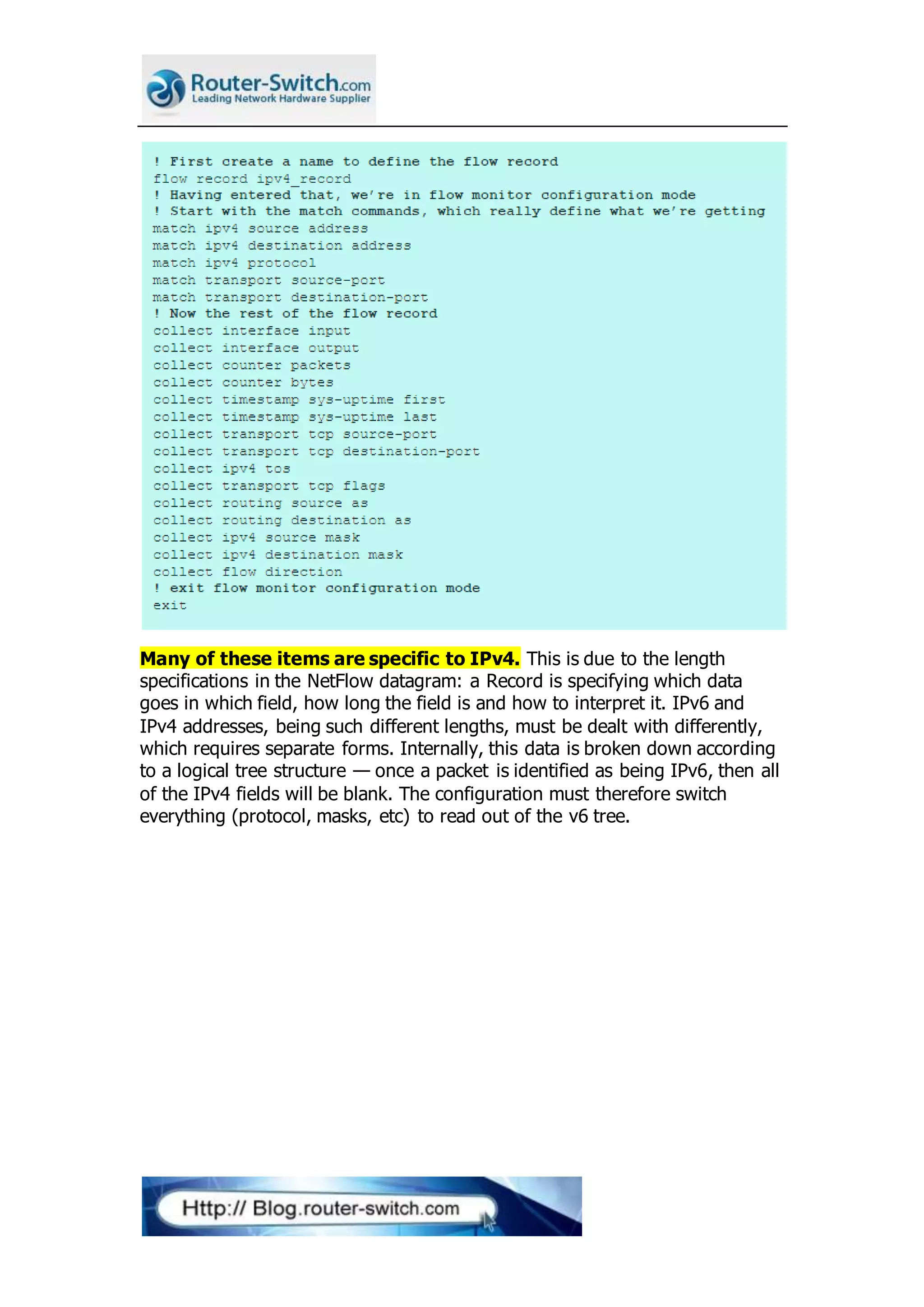 How to configure flexible netflow export on cisco routers | DOCX