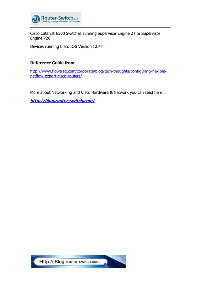 How to configure flexible netflow export on cisco routers | PDF