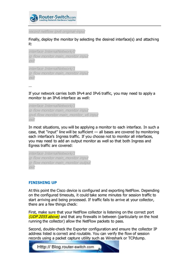 How To Configure Flexible Netflow Export On Cisco Routers Pdf