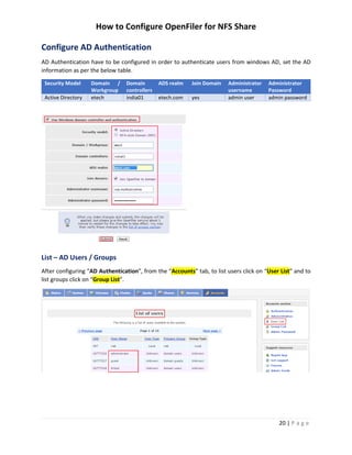 How to Configure OpenFiler for NFS Share | PDF