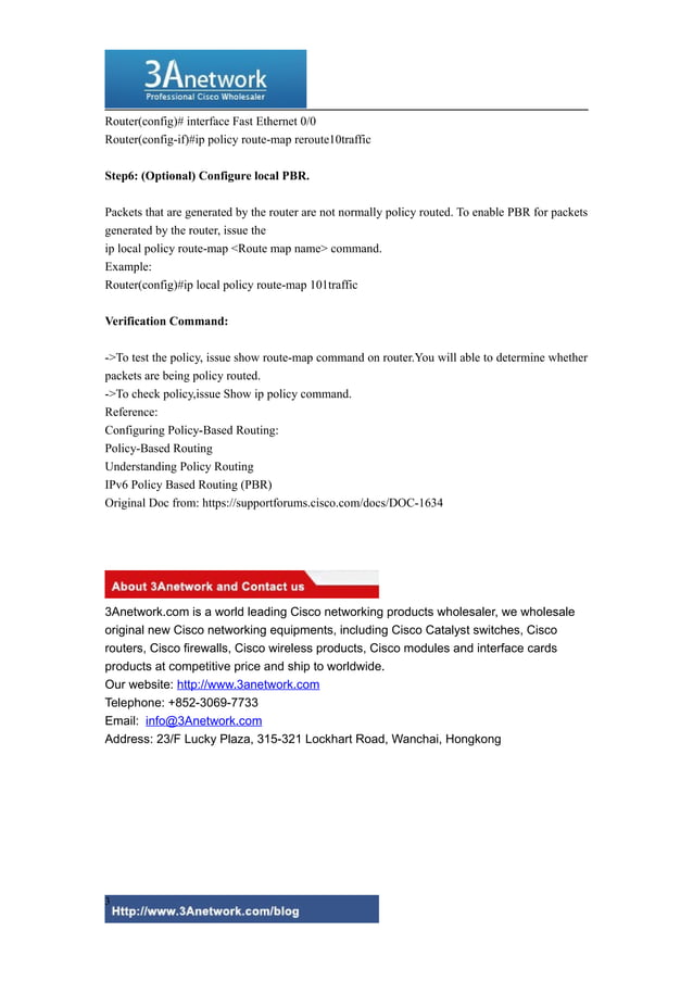 How to configure pbr (policy based routing) | PDF How to configure pbr (policy based routing) | PDF