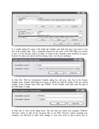 How to configure PHP with IIS or Apache on Windows | DOCX