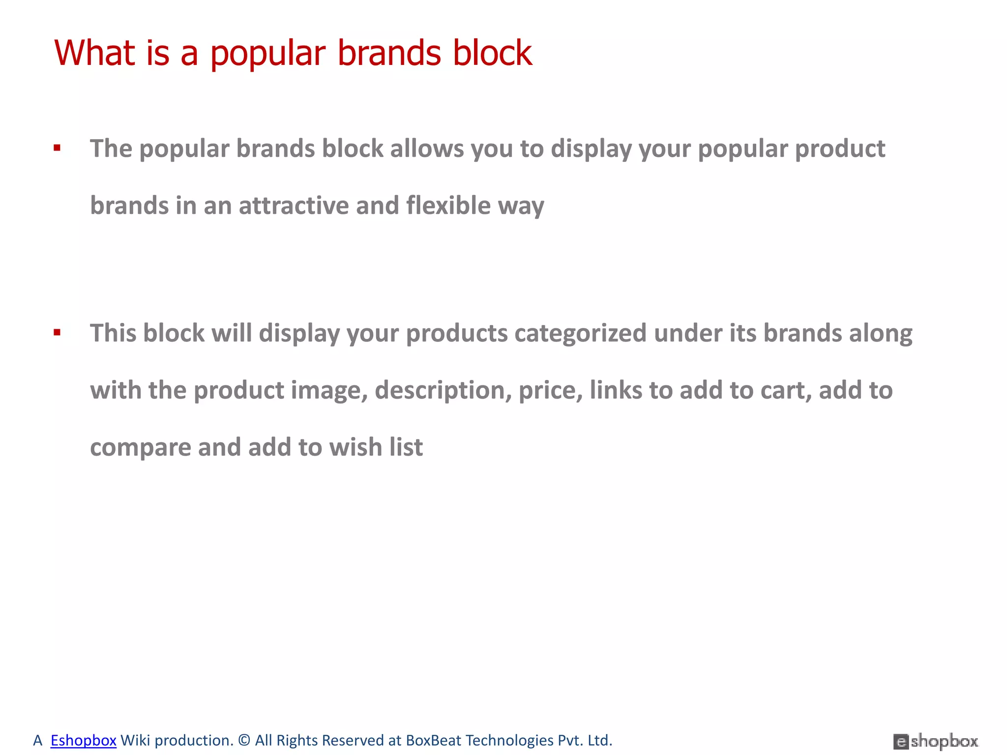 How to configure popular brands block | PPT