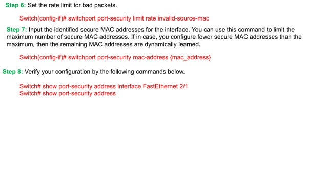 How To Configure Port Security On Cisco Switch For Enhanced Network Security Pptx Computer