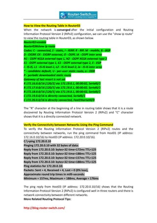 How to Configure Routing Information Protocol (RIP) | DOCX