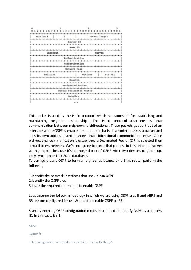 How To Configure The Basic Ospf Pdf Computer Networking Computing