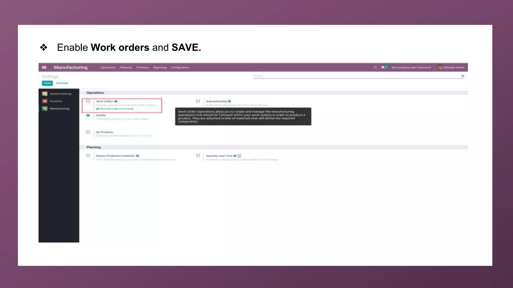 How to configure work centers in odoo14 manufacturing | PPT