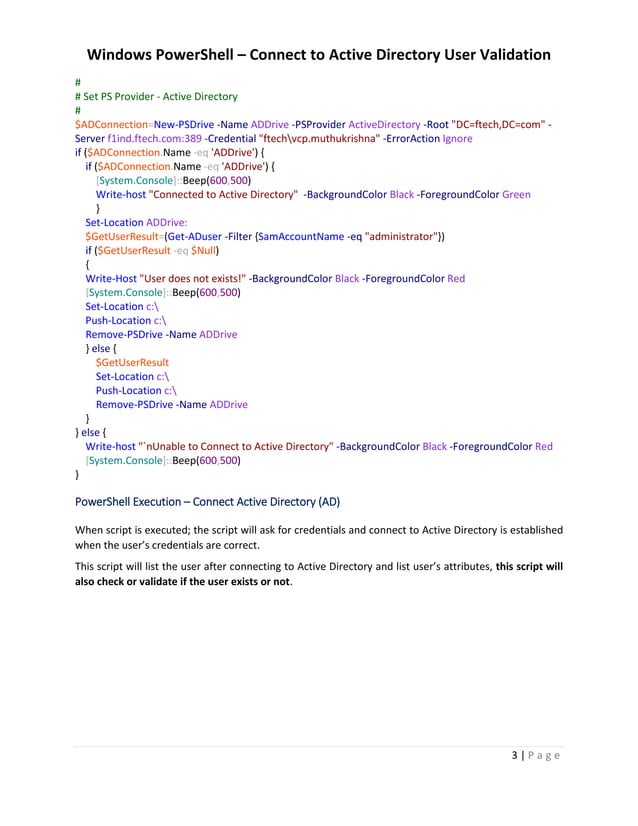 How To Connect to Active Directory User Validation | PDF | Operating Systems | Computer Software ...
