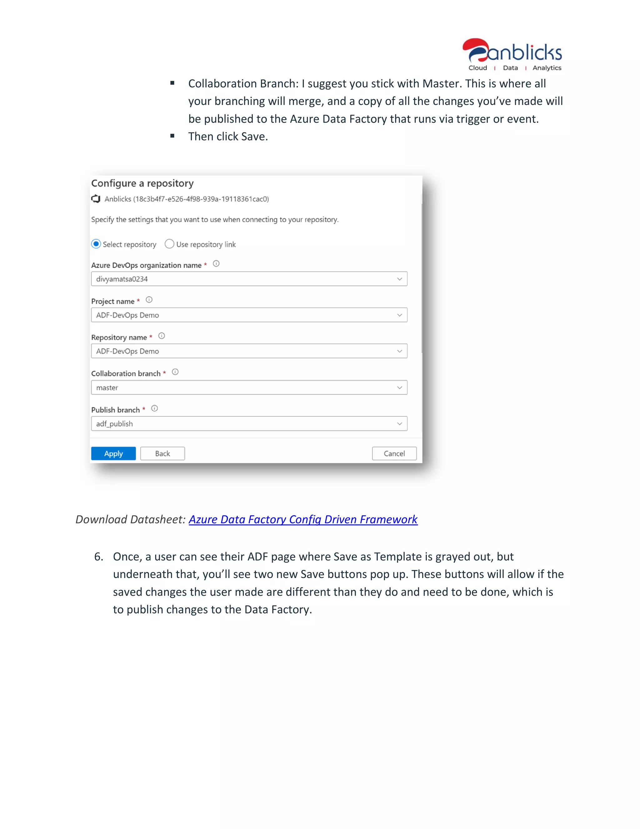 Connect Azure Data Factory (ADF) With Azure DevOps | PDF