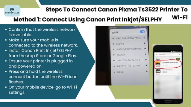 How to Connect Canon Pixma TS3522 Printer to Wi-Fi? | PPT