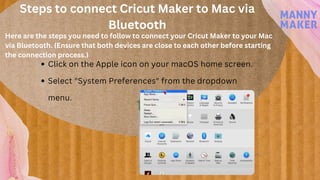 How To Connect Cricut Maker to Mac? Manny Maker | PDF | Operating Systems | Computer Software ...