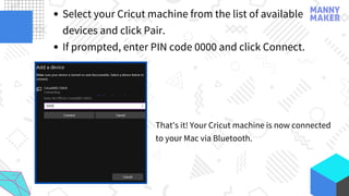 How to Connect Cricut to Computer Bluetooth? | PDF